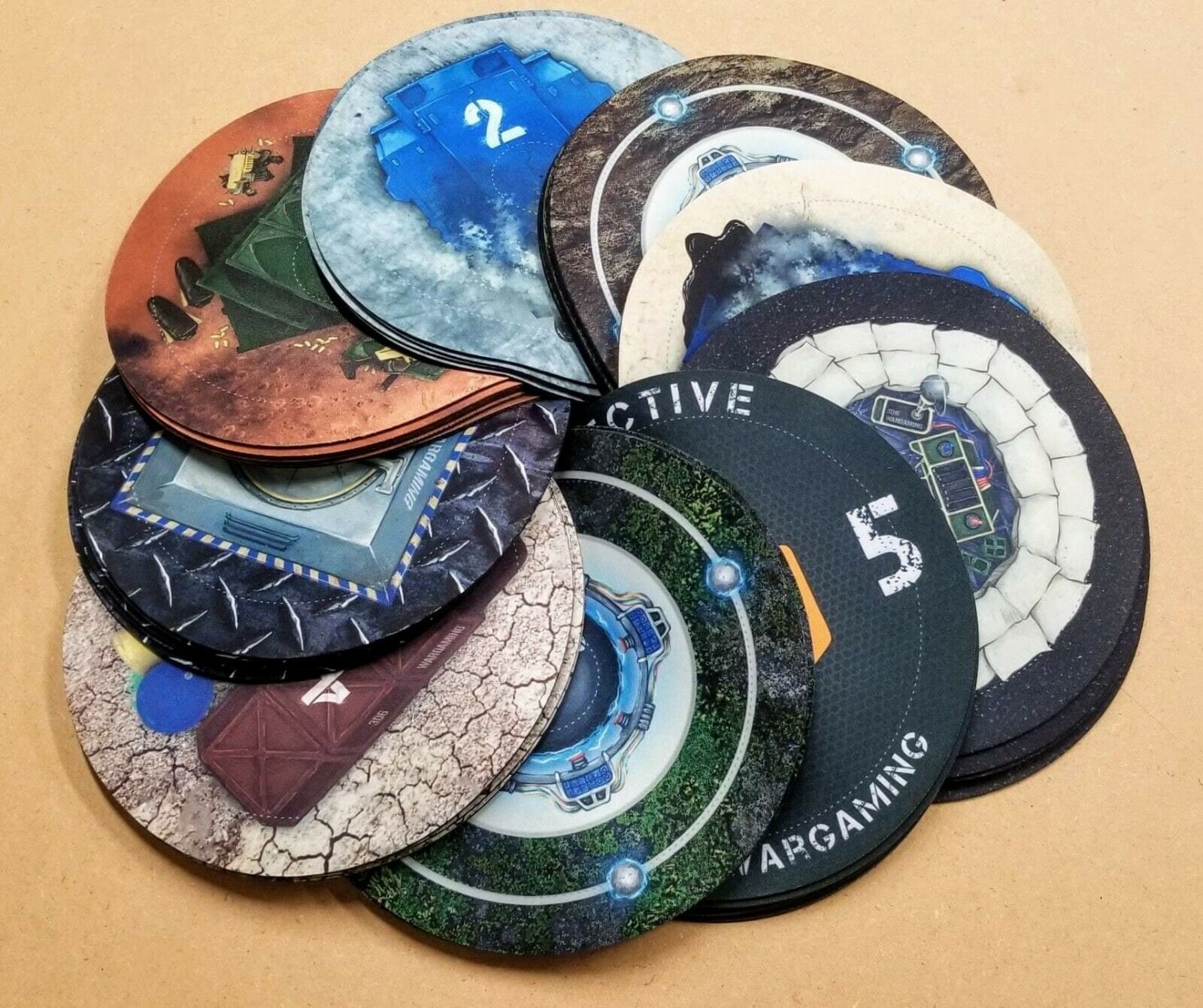 Games & Puzzles Neoprene Objective Markers Lava Warhammer 40K 7.5 Board ...