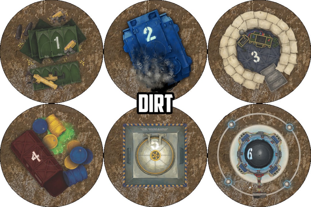 Neoprene Objective Markers 7.57 Dirt Warhammer 40K 10th Edition - Etsy