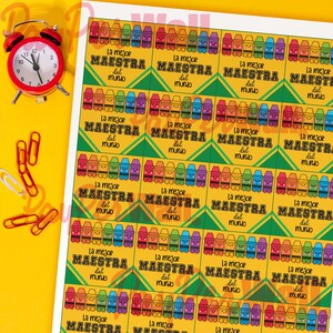 La Mejor Maestra Del Mundo Square Teacher Appreciation Printable Square ...