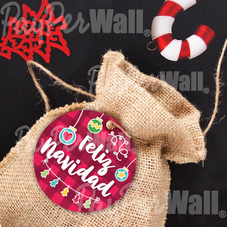 Feliz Navidad - Christmas Tags - Printable - Circle Tags - Cupcakes ...