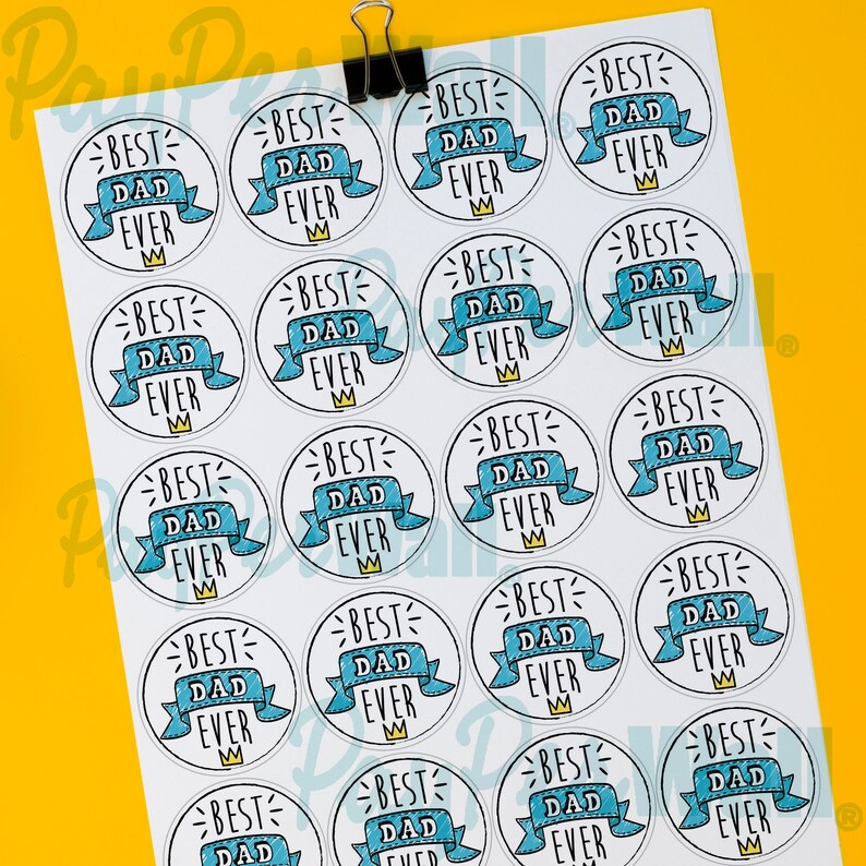 Best Dad Ever Father's Day Printable Circle Tags - Etsy