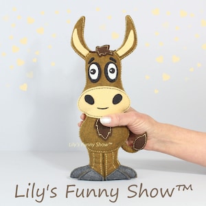 Felt Donkey Sewing Plush PDF Pattern-instant Download Felt - Etsy