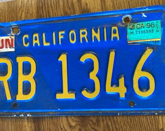 California Vintage License Plate - Etsy