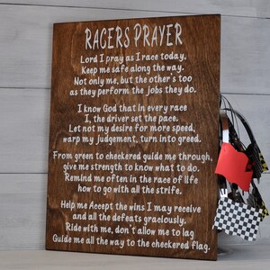 Racing . Racing Sign. Racers Prayer . Racing Decor . Wood Sign . Wall ...