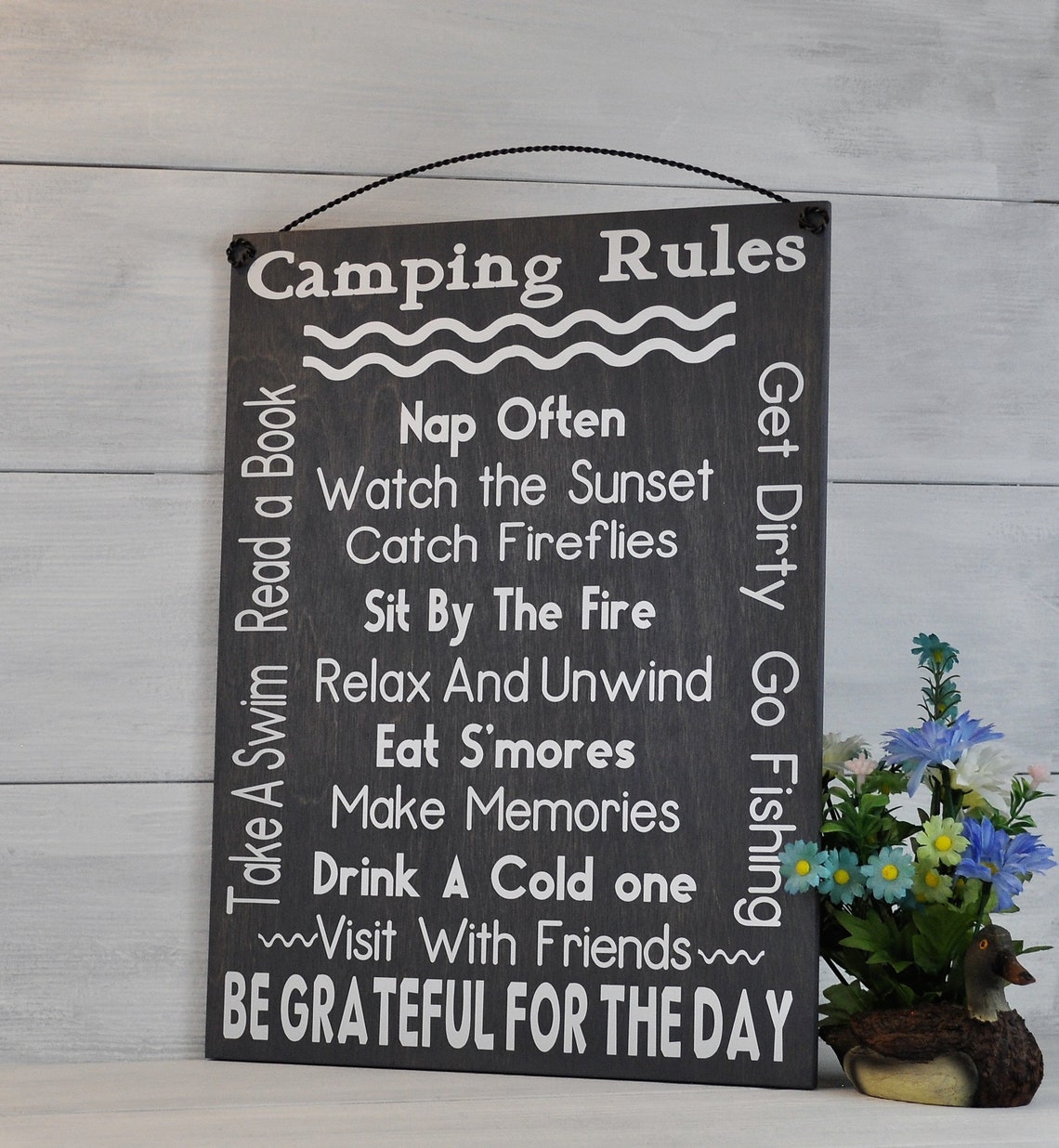 Camping Rules Sign Gift for the Camper - Etsy