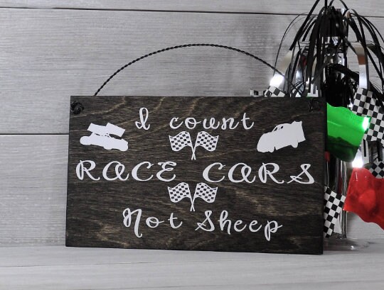 I Count Race Cars Not Sheep,Racing Nursery Decor