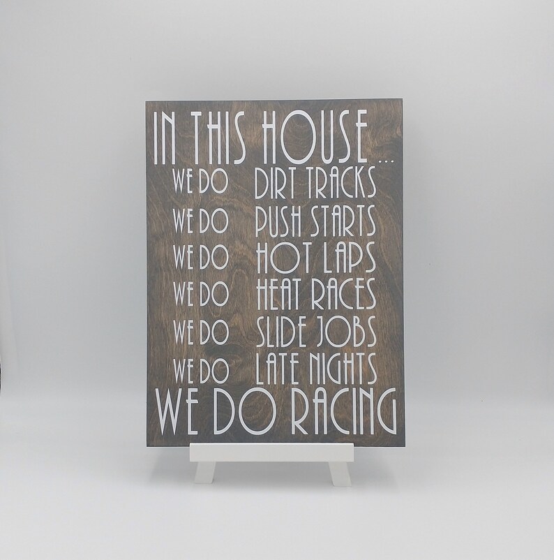 Racing Family Wood Sign: Motorsports Home Decor - Etsy