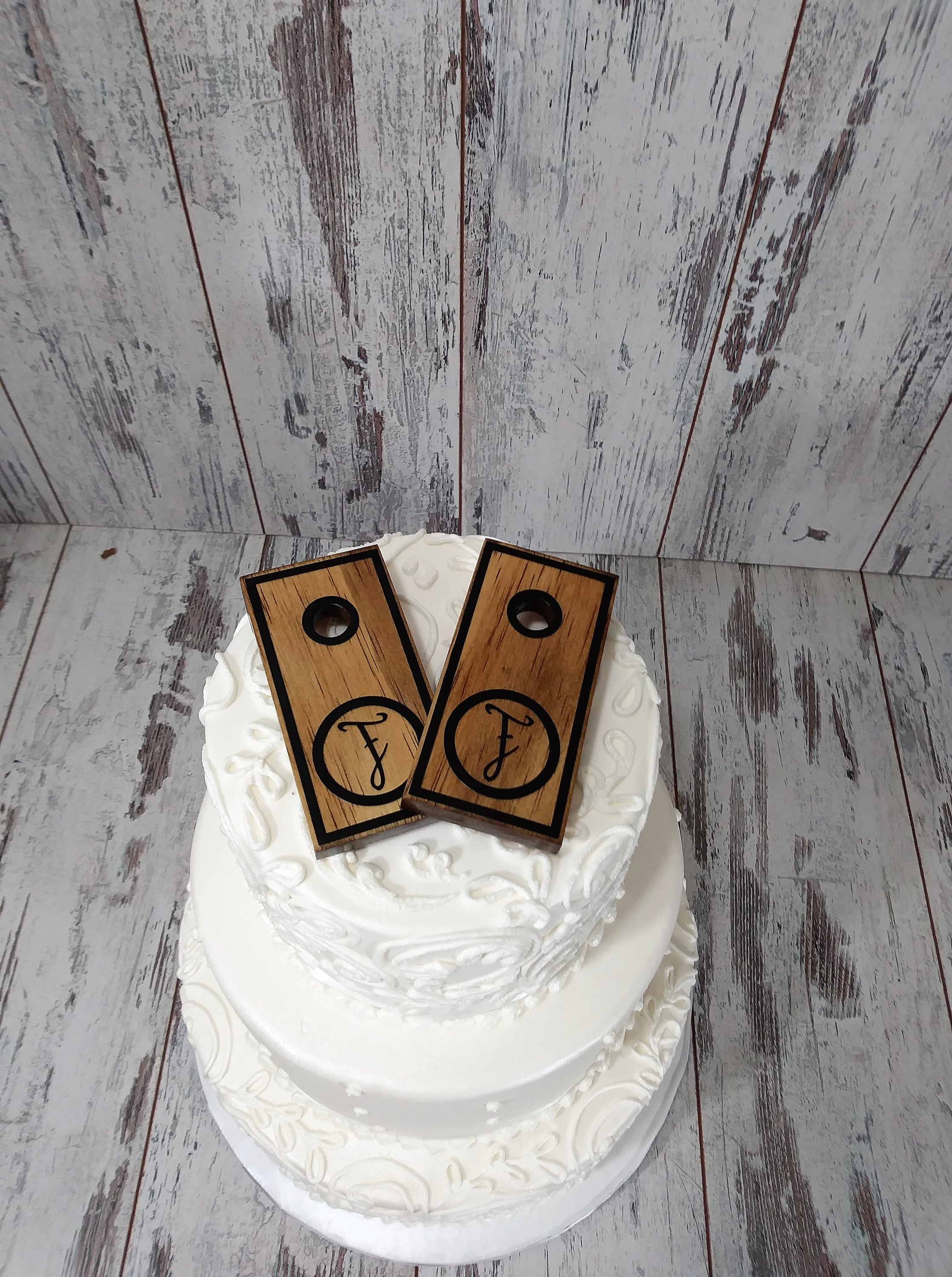Cake Topper . Personalized Cornhole Wedding Cake Topper . Cornhole ...