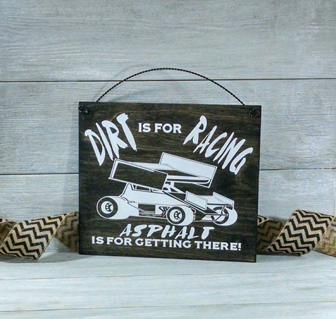 Dirt Track Racing Sign: Rustic Motorsports Wood Decor - Etsy