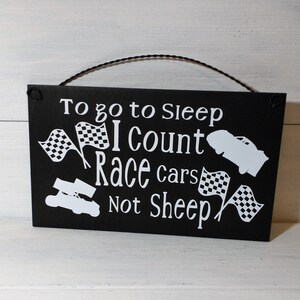 I Count Race Cars Not Sheep,Racing Nursery Decor