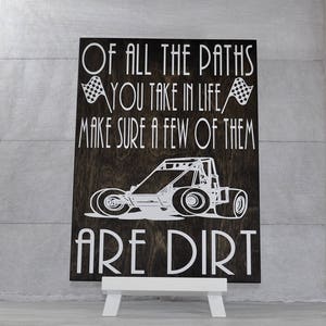 Dirt Track Racing Sign: Rustic Man Cave Decor (16x12 Inches) - Etsy