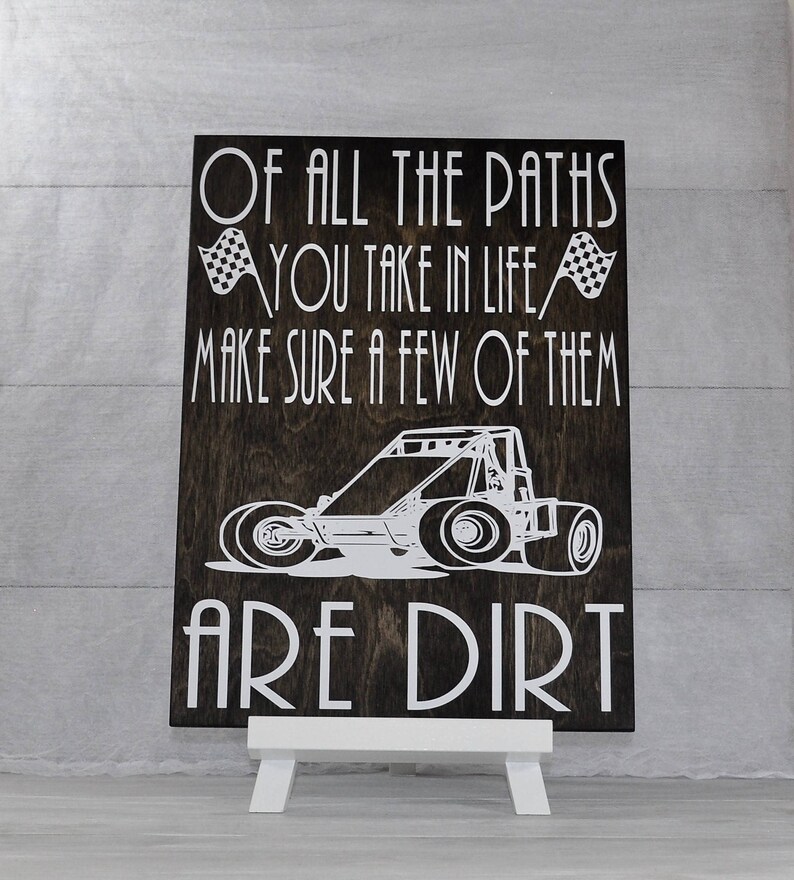 Dirt Track Racing Sign: Rustic Man Cave Decor (16x12 Inches) - Etsy