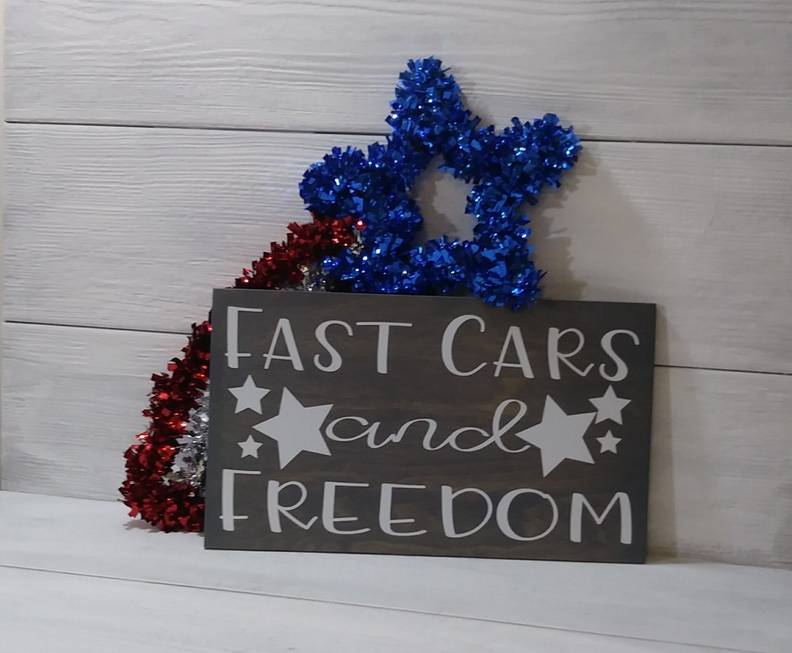 Fast Cars and Freedom . Racing Signs . Racing Motorsports | Etsy
