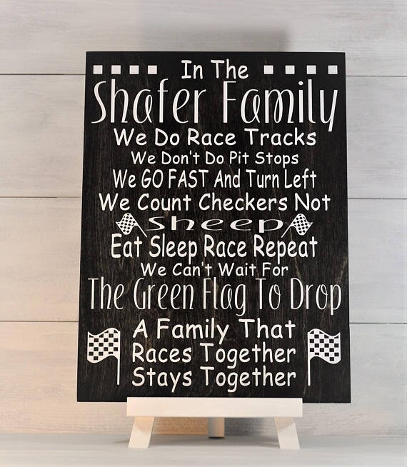 Custom Racing Sign . In This Family Personalized Dirt Track Racing Sign ...