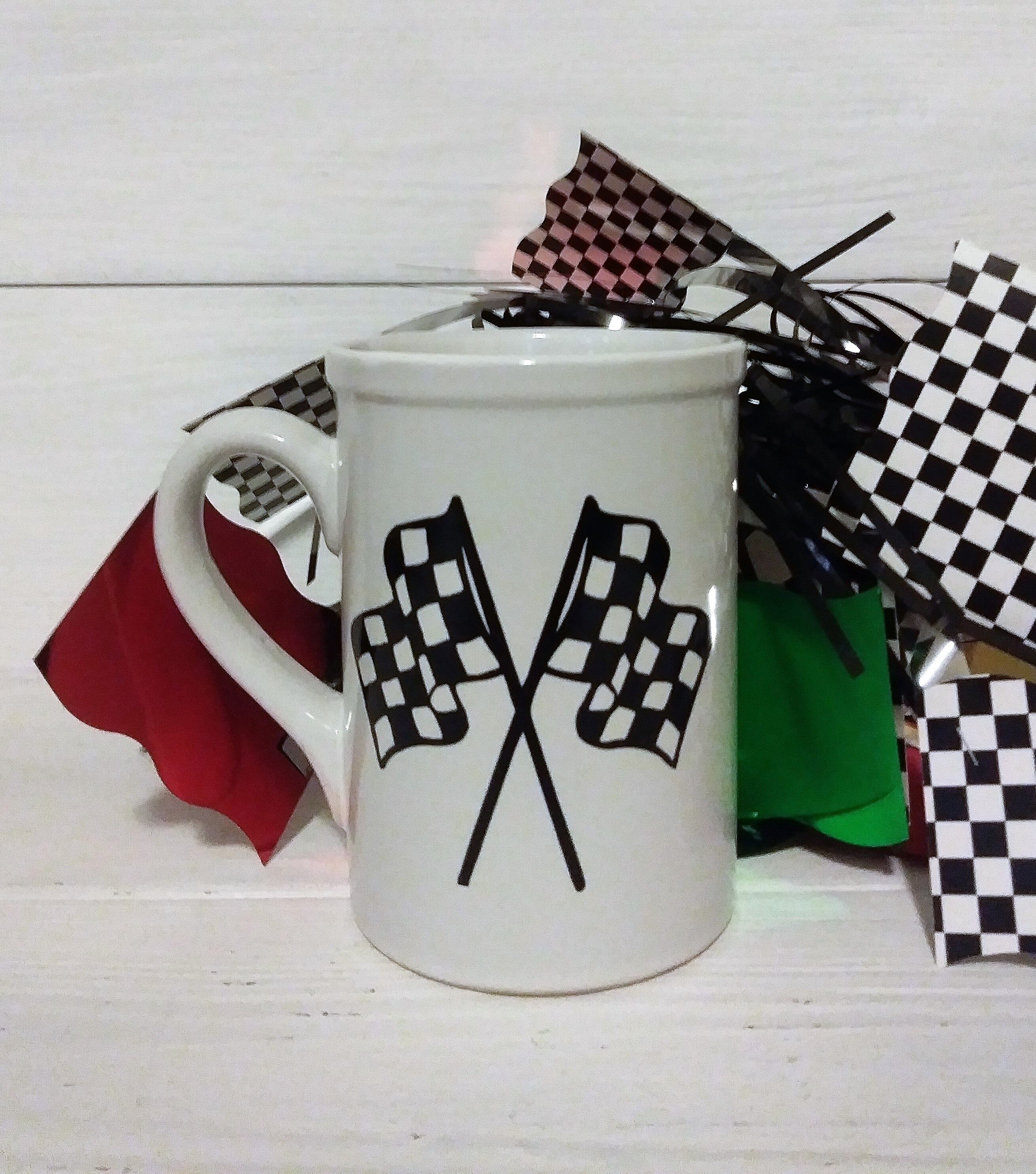 Racing . Checkered Flags Coffee Mug . Motorsports Themed Gifts . Gift ...