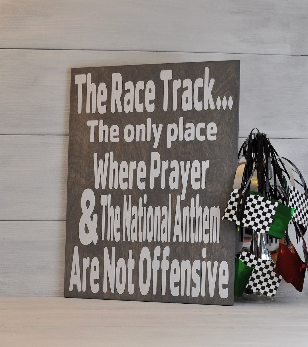 Dirt Track Racing Sign: Rustic Prayer Racetrack Decor - Etsy
