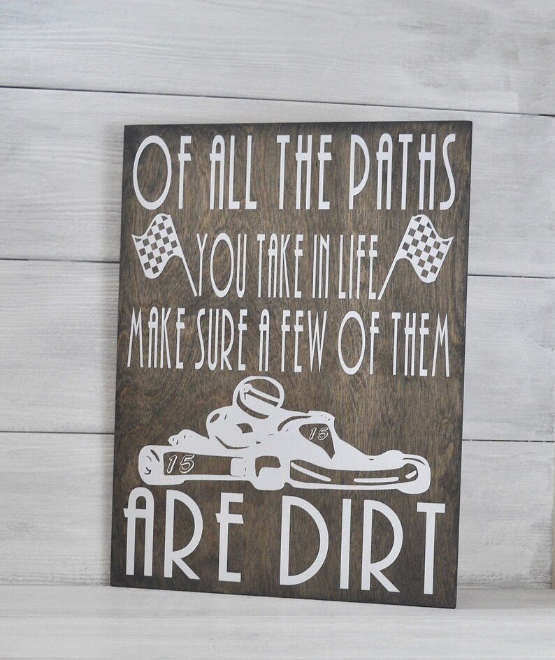 Dirt Track Racing Sign: Rustic Man Cave Decor (16x12 Inches) - Etsy