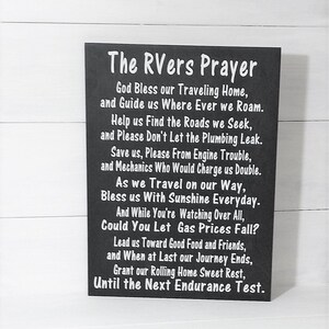 Rvers Prayer Wood Sign: Rustic Camper Decor, Traveler Gift - Etsy