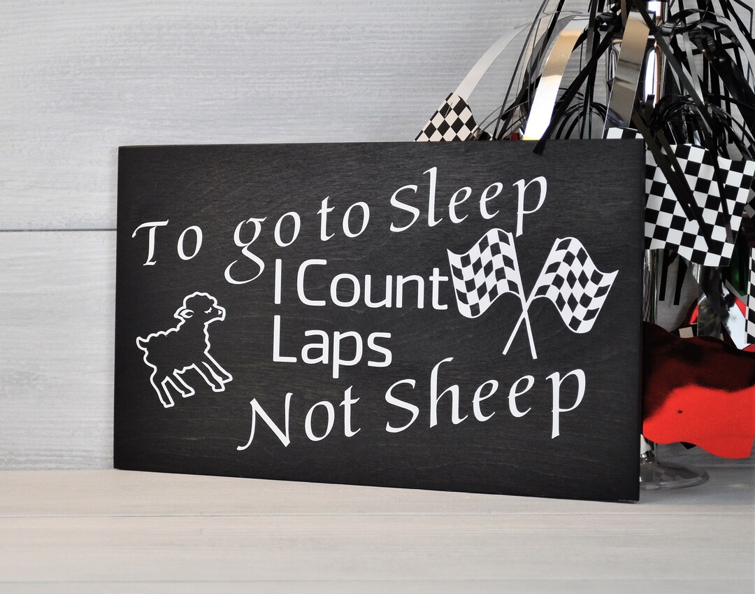 Racing Nursery Sign: I Count Laps, Child's Room Decor - Etsy