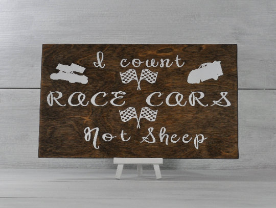 I Count Race Cars Not Sheep,Racing Nursery Decor