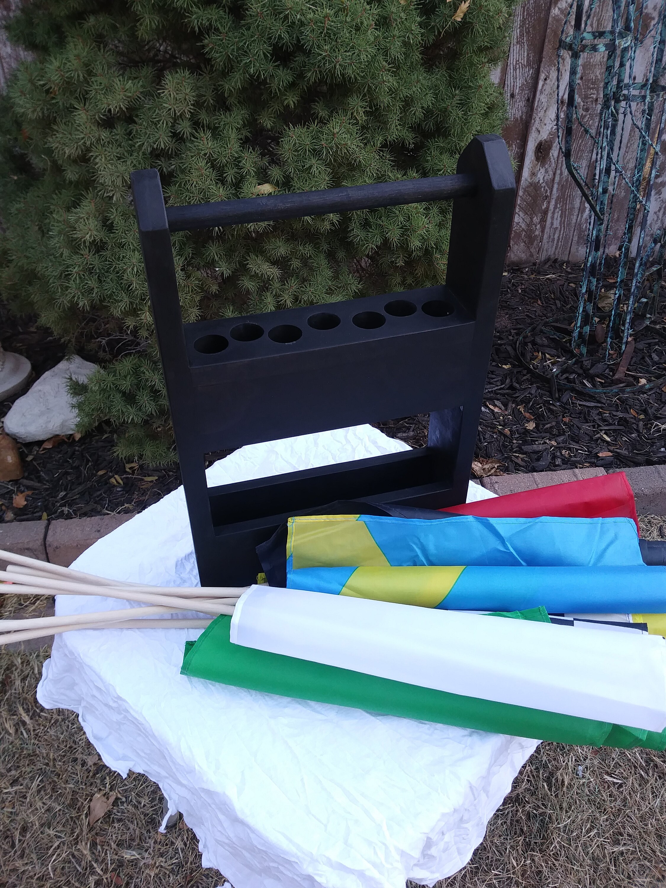 Racing Flags . Sports Gift . Set of 7 Flags With Display . Nascar ...