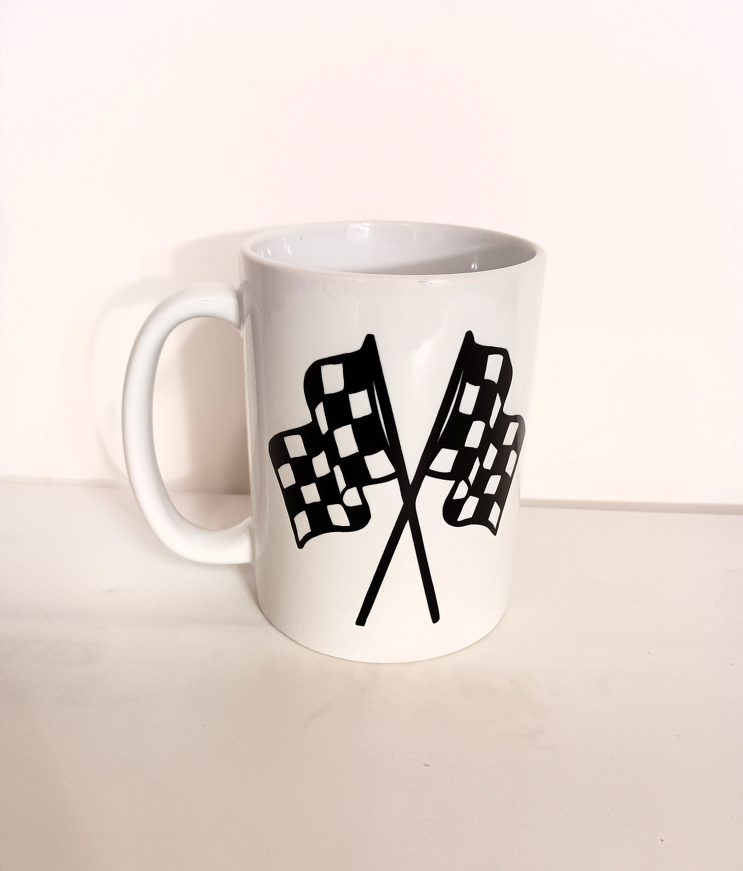Racing . Checkered Flags Coffee Mug . Motorsports Themed Gifts . Gift ...