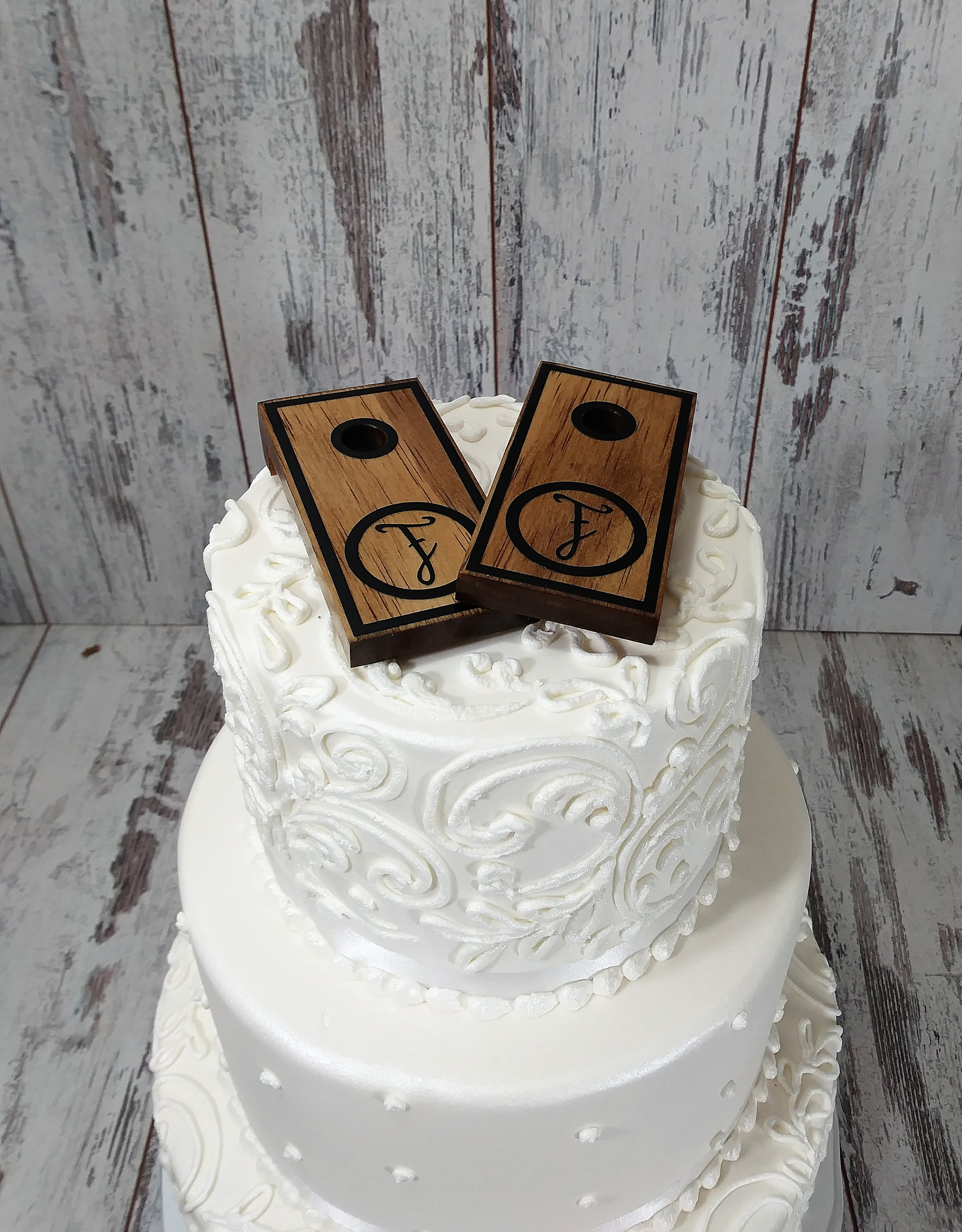 Cake Topper . Personalized Cornhole Wedding Cake Topper . Cornhole ...