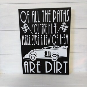 Dirt Track Racing Sign: Rustic Man Cave Decor (16x12 Inches) - Etsy