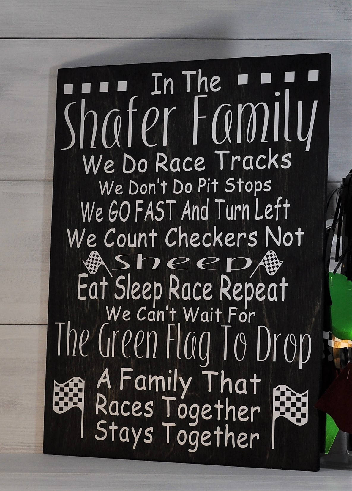 Custom Racing Sign . In This Family Personalized Dirt Track Racing Sign ...