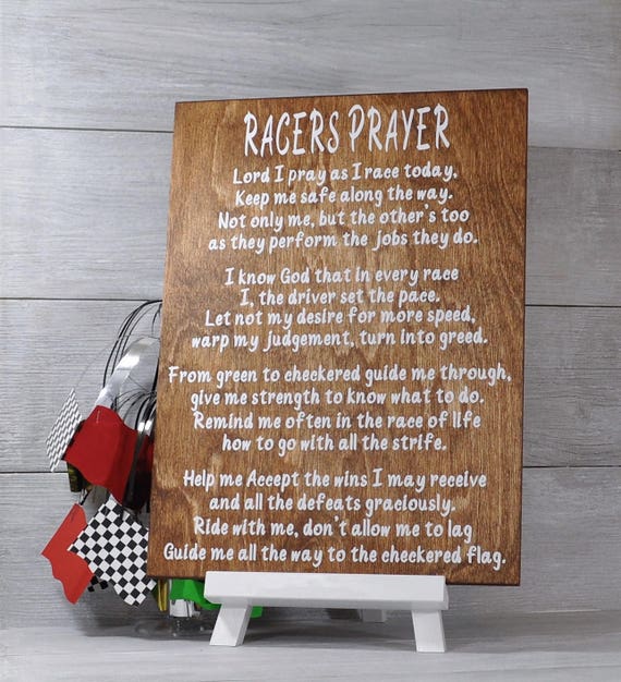 Racing . Racing Sign. Racers Prayer . Racing Decor . Wood Sign | Etsy