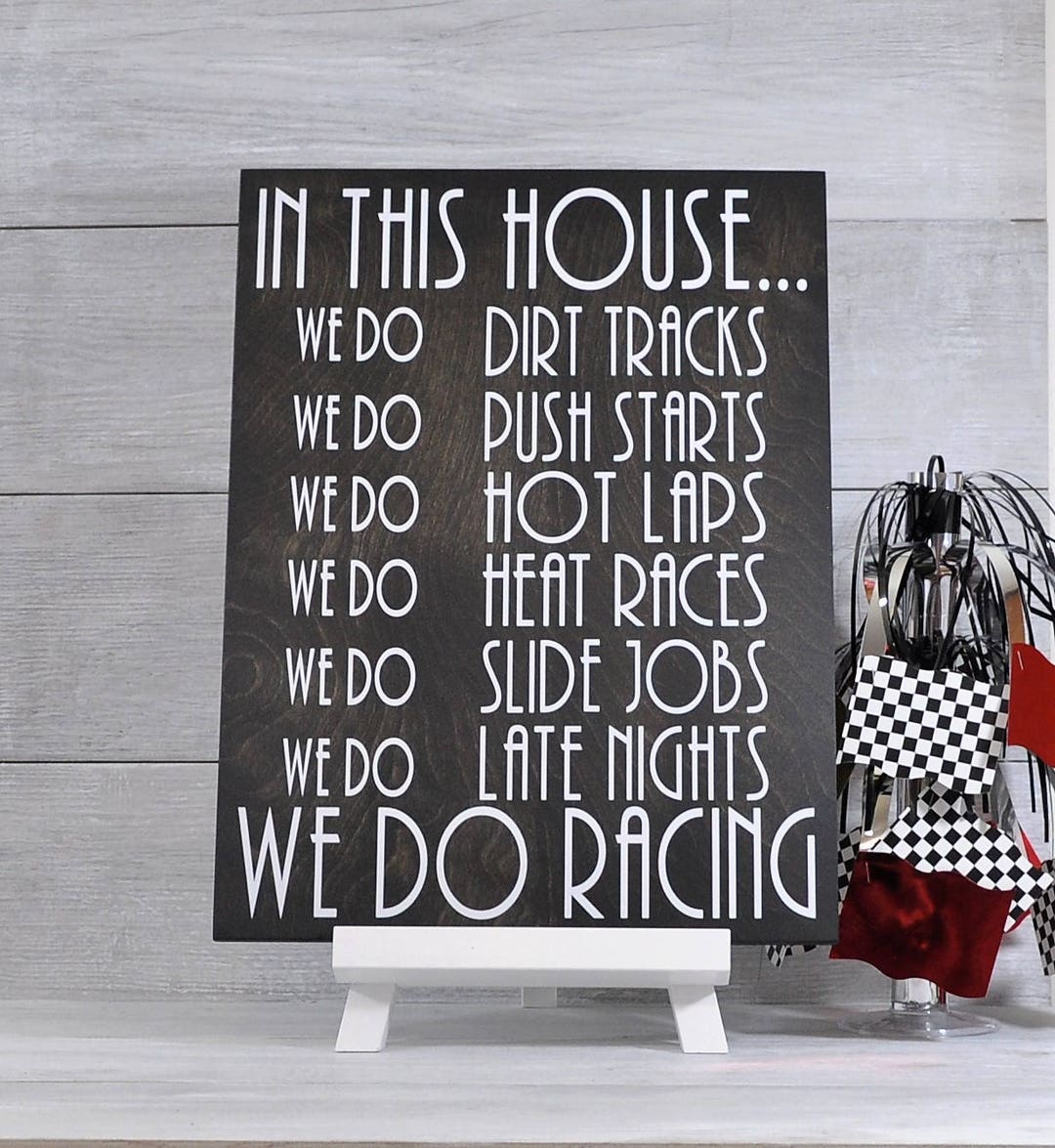 Racing Family Wood Sign: Motorsports Home Decor - Etsy