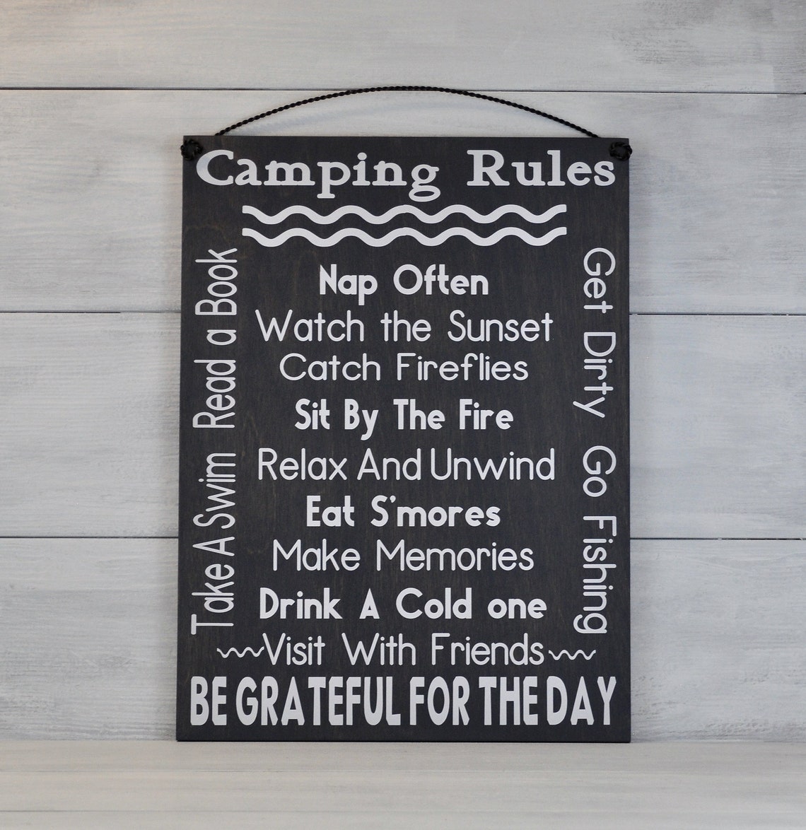Camping Rules Sign Gift for the Camper - Etsy