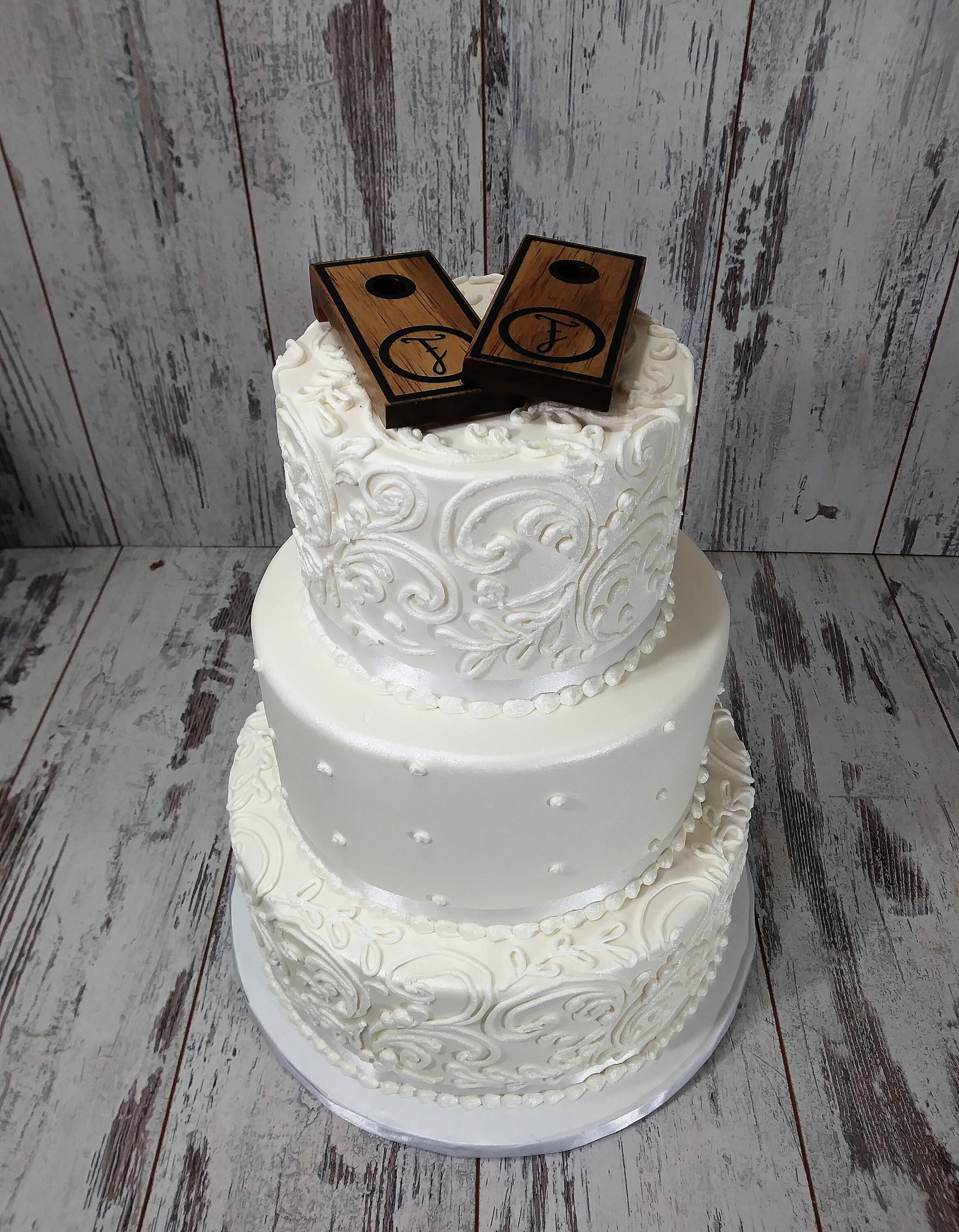 Cake Topper . Personalized Cornhole Wedding Cake Topper . Cornhole ...