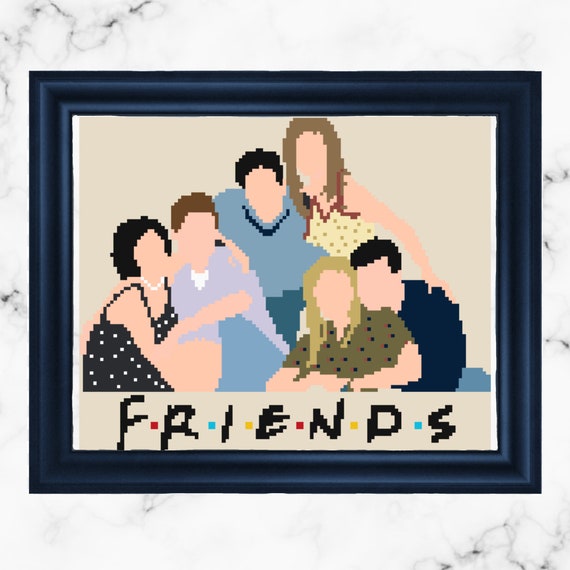 Friends TV show cross stitch PDF pattern sitcom embroidery | Etsy