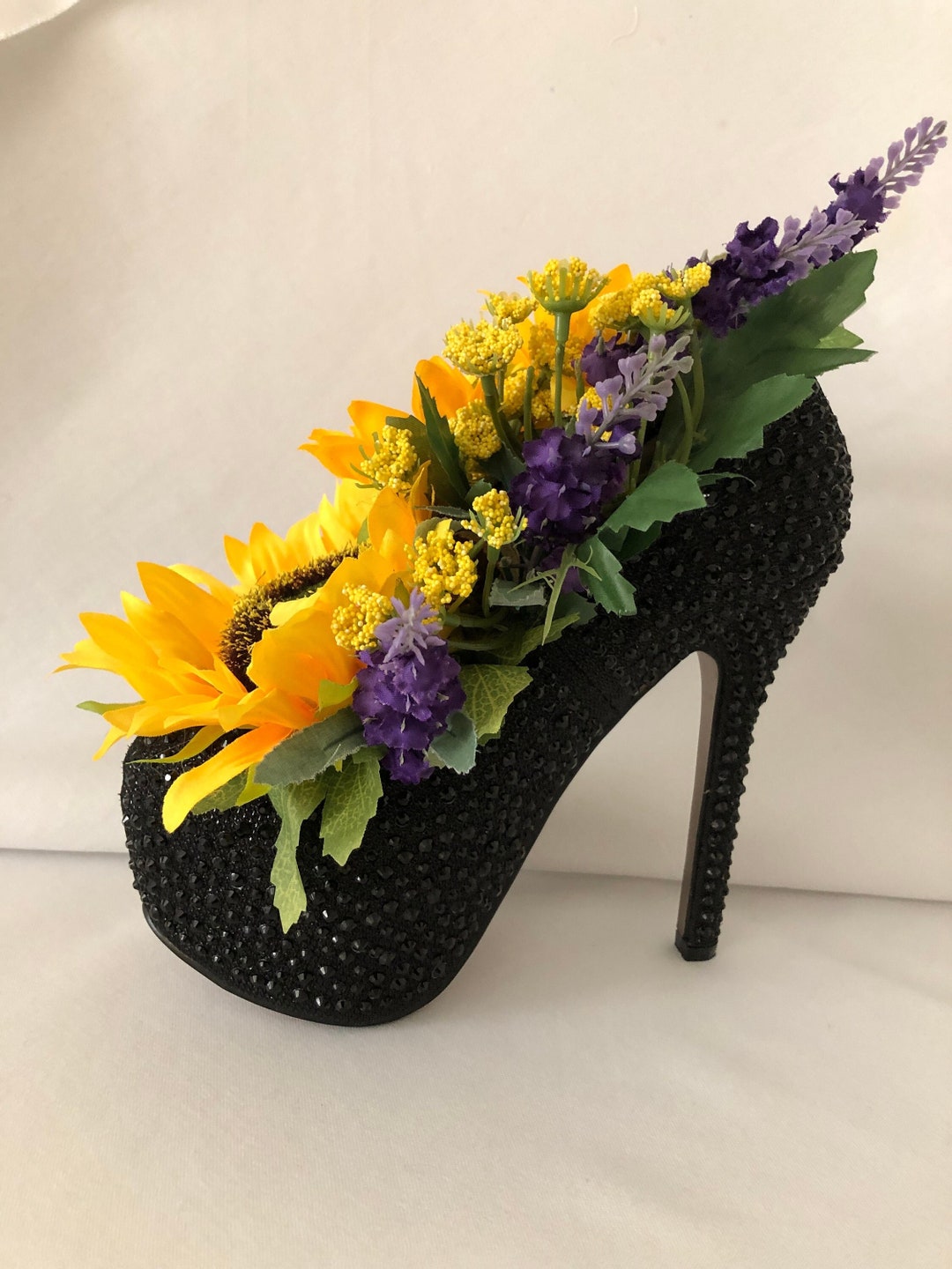 High Heel Sunflower Centerpiece - Etsy