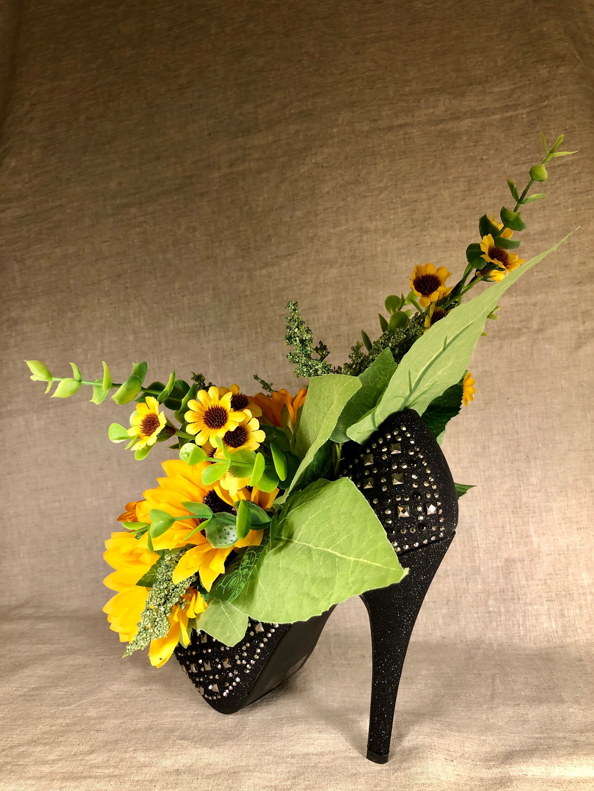 High Heel Sunflower Centerpiece - Etsy