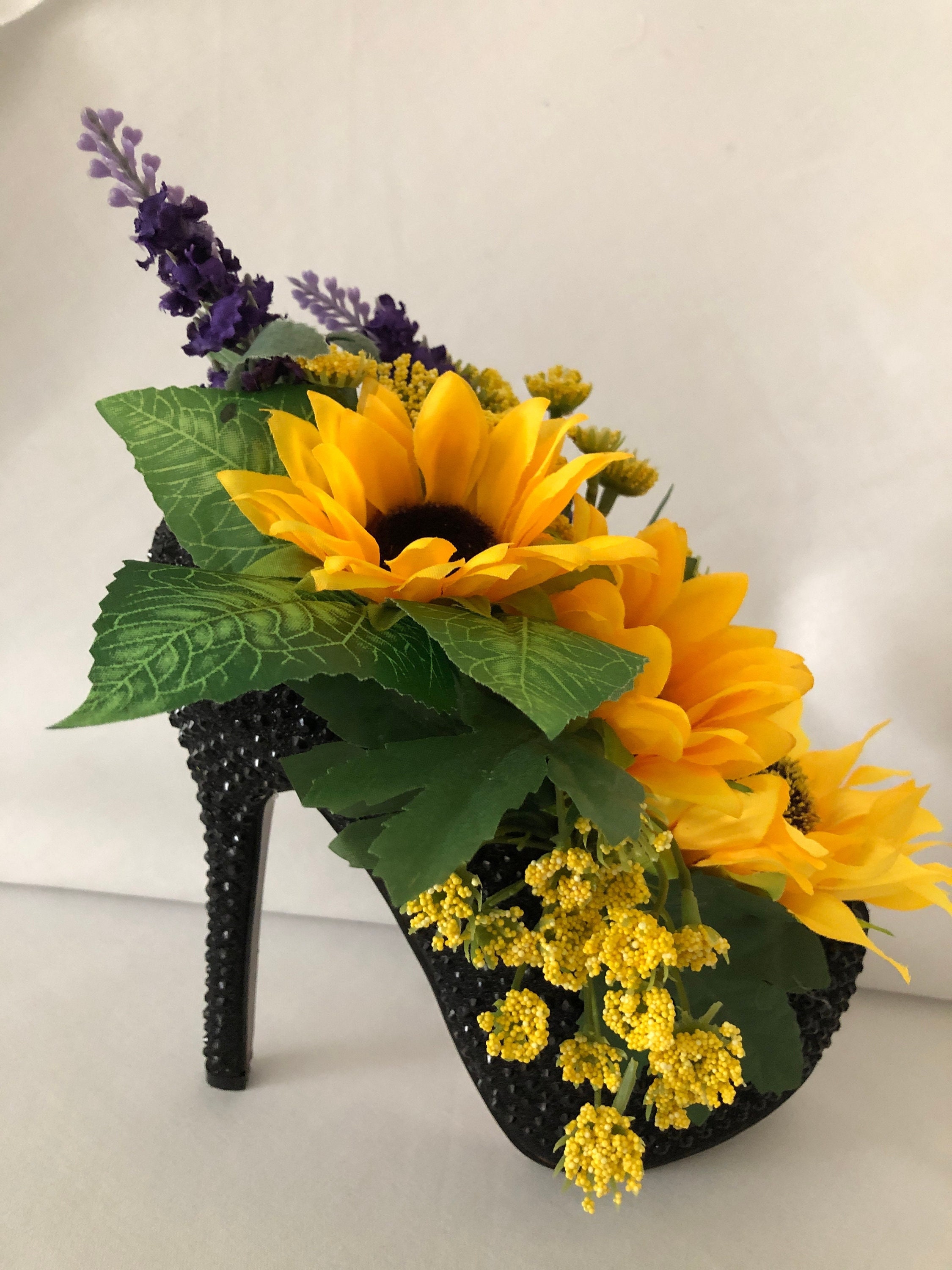 High Heel Sunflower Centerpiece - Etsy