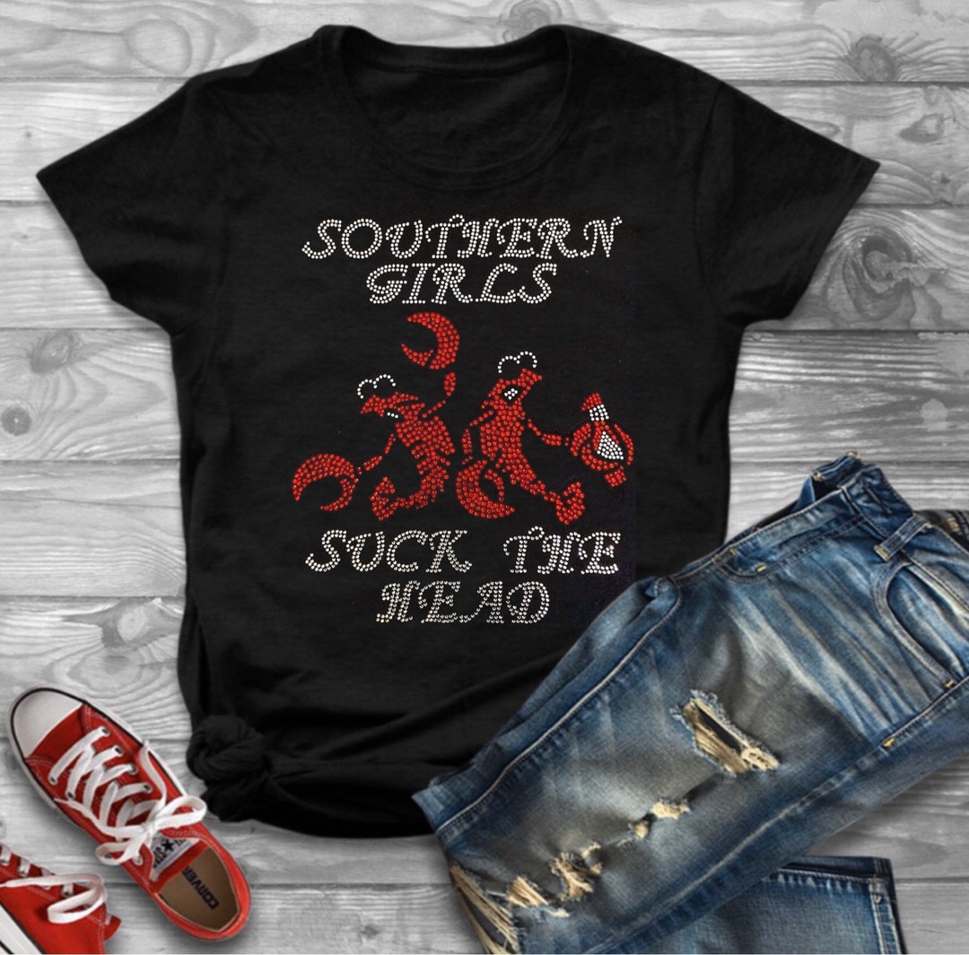 Crawfish T-shirt, Southern Girls Crawfish Shirt, Bling Crawfish T-shirt ...