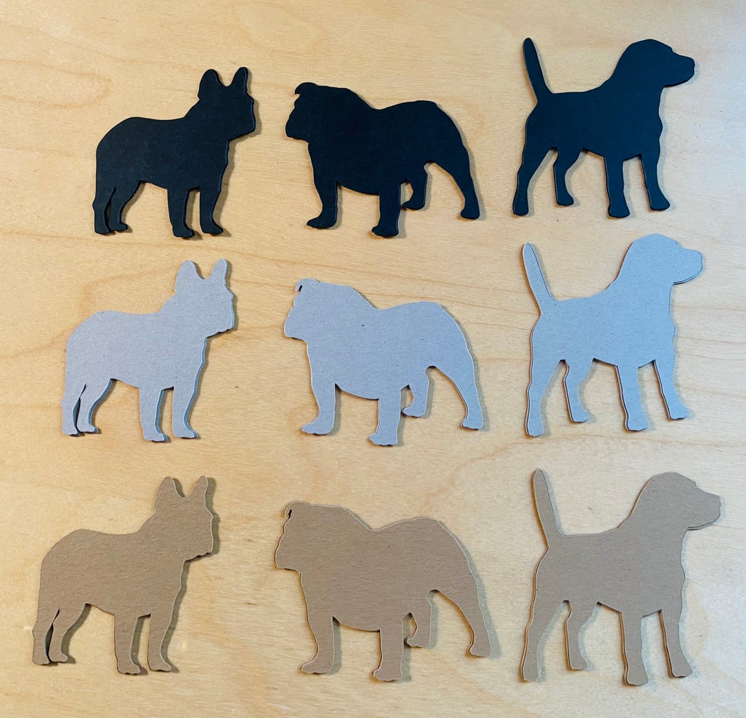 Dog Die Cuts - 27-pack Handmade Paper Shapes for Journals, Scrapbooks ...