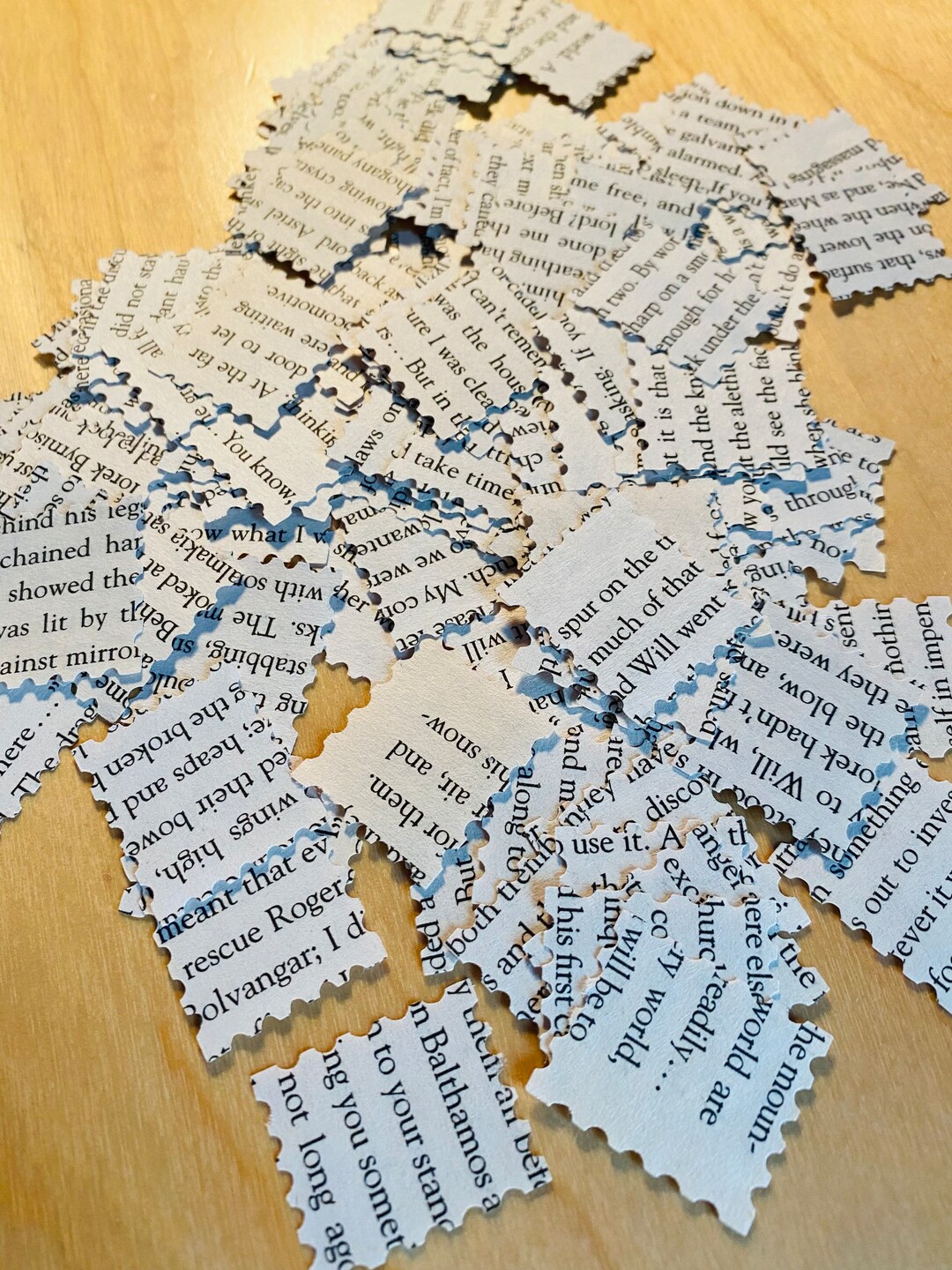 Postage Stamp Die Cuts - 150-pack Book Page Confetti for Weddings ...