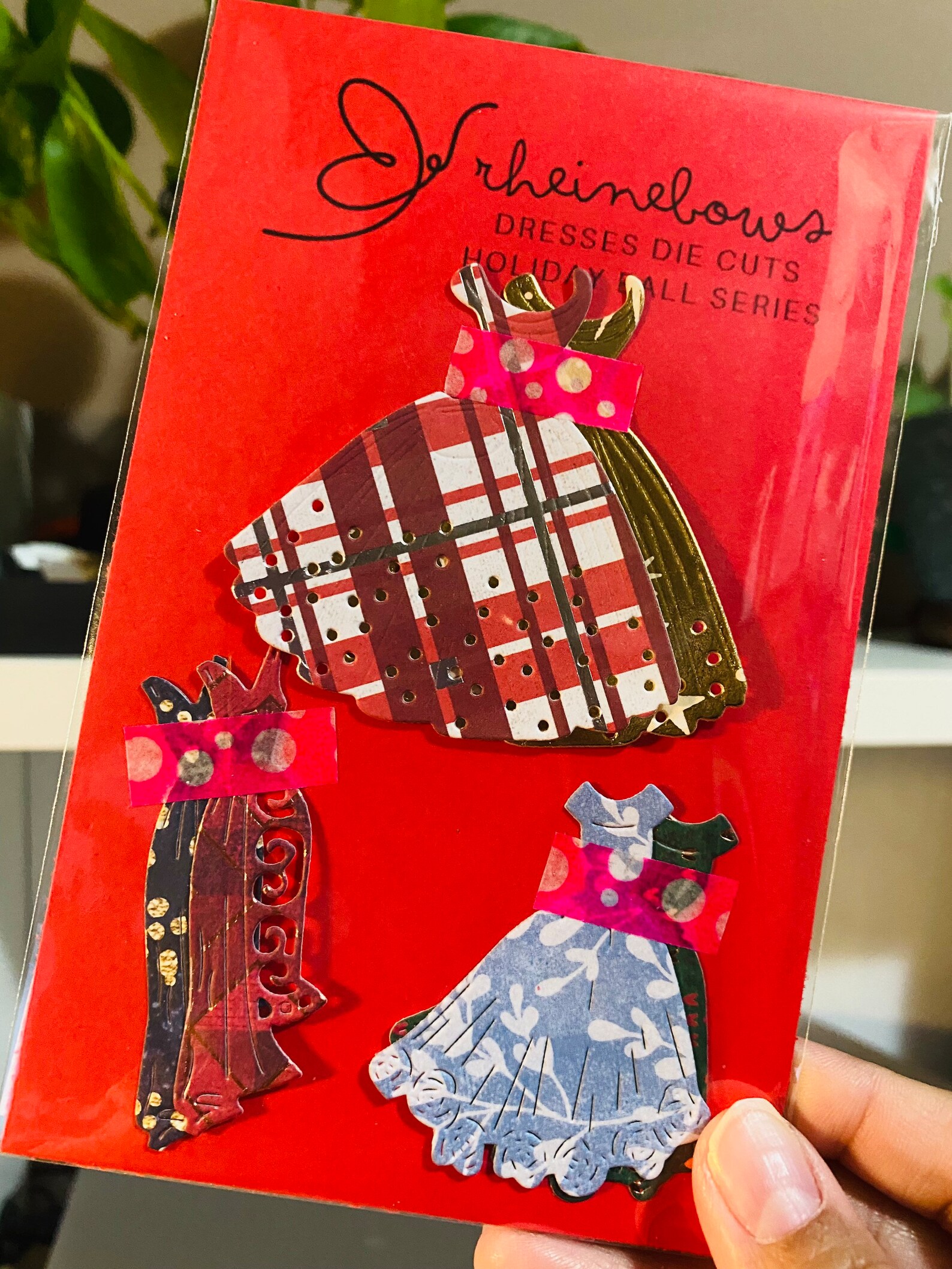 Plaid Dress Die Cuts - 6-pack Handmade Paper Doll Shapes for Journals ...