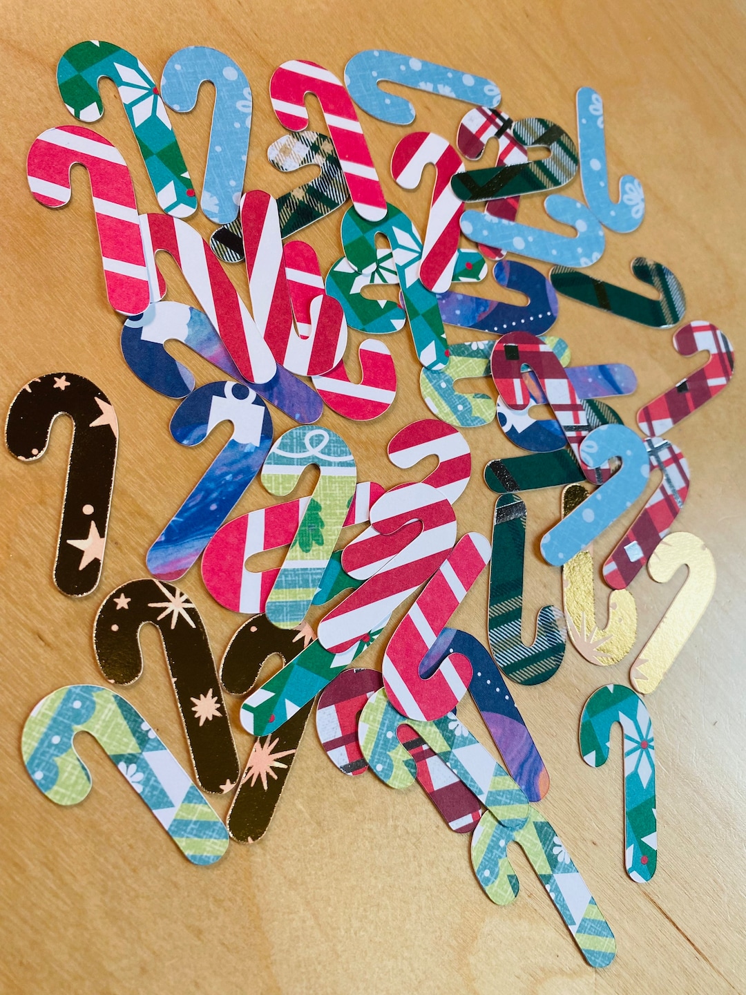 Candy Cane Die Cuts - Holiday Confetti & Table Scatter, Set of 45 Free ...