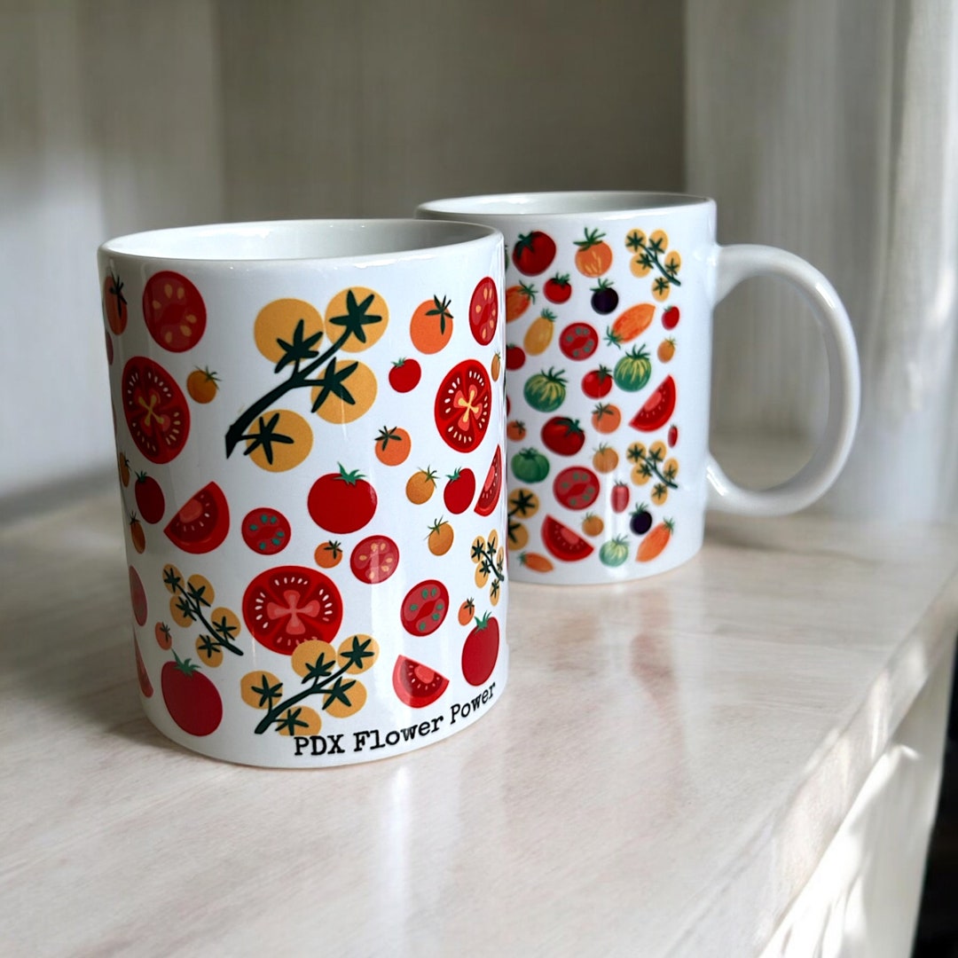 Tomato Mug Set, Tomato Mug Set, Garden Gifts, Soy Candles, Tomato Gifts ...