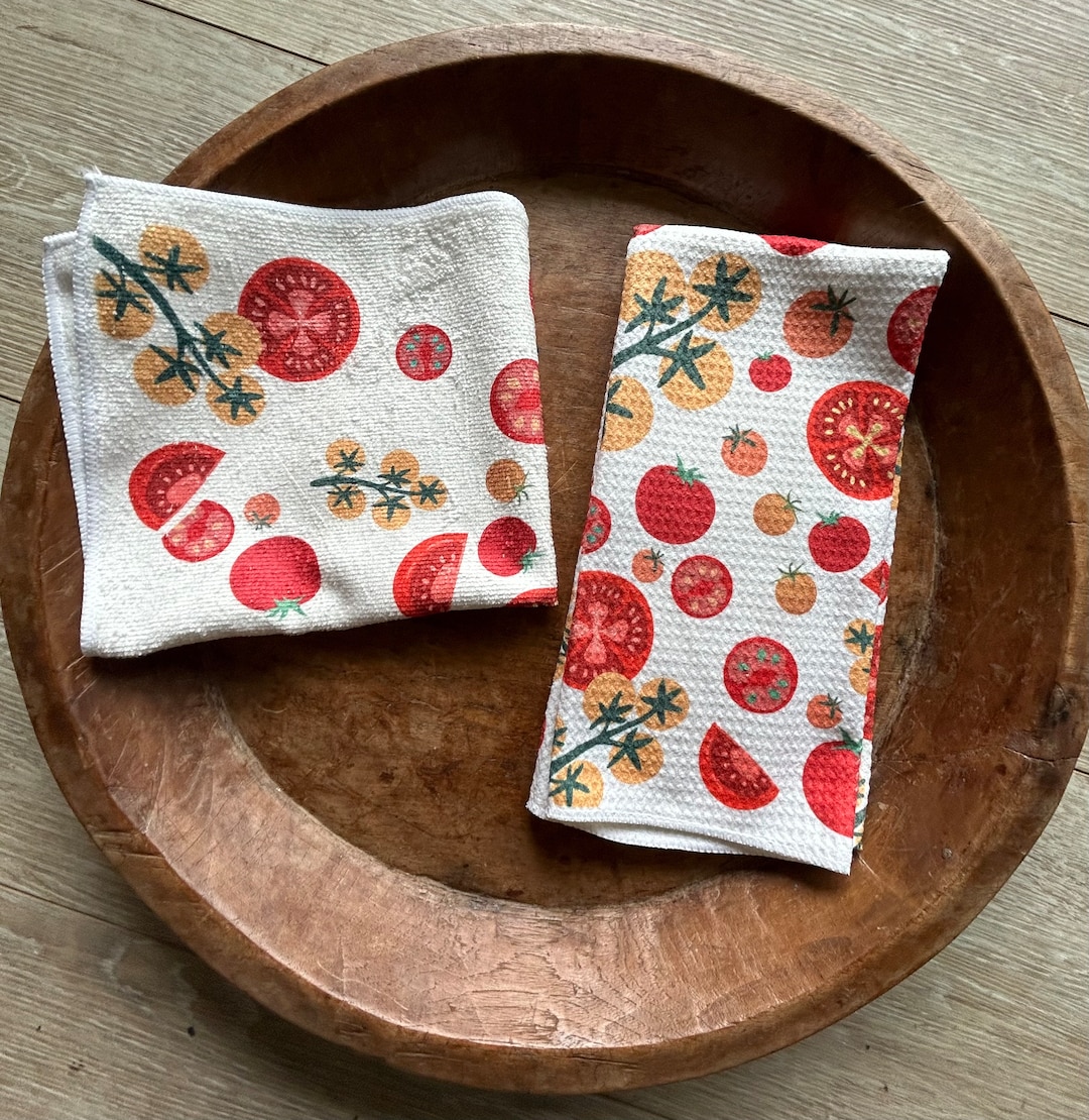 Tomato Towel Set, Gift for Gardeners, Garden Decor, Tomato Decor, Gift ...