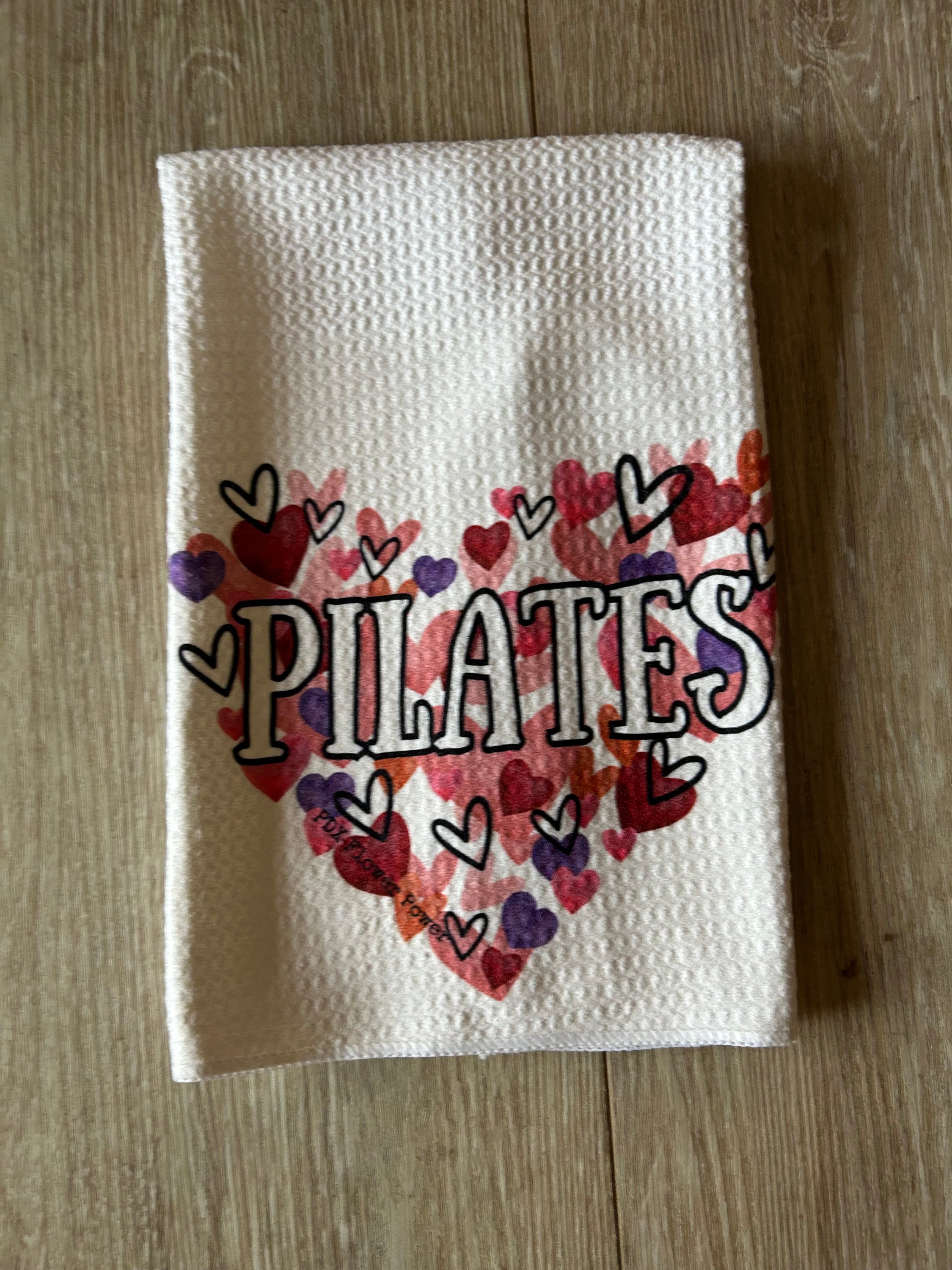 Adore Your Core & Festive Heart Pilates Towel Set, Valentine Pilates ...