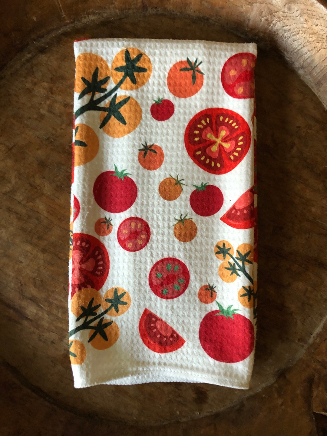Tomato Waffle Weave Towel, Gardener Gift, Kitchen Decor (16" X 24") PDX ...