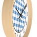 Blue Gingham Wall Clock Pattern in Blue and White With Wood - Etsy