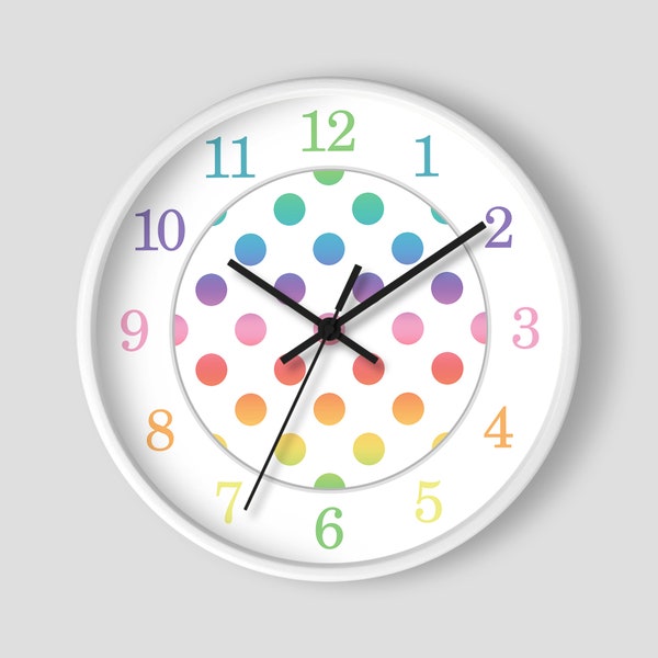 Rainbow Wall Clock - Etsy