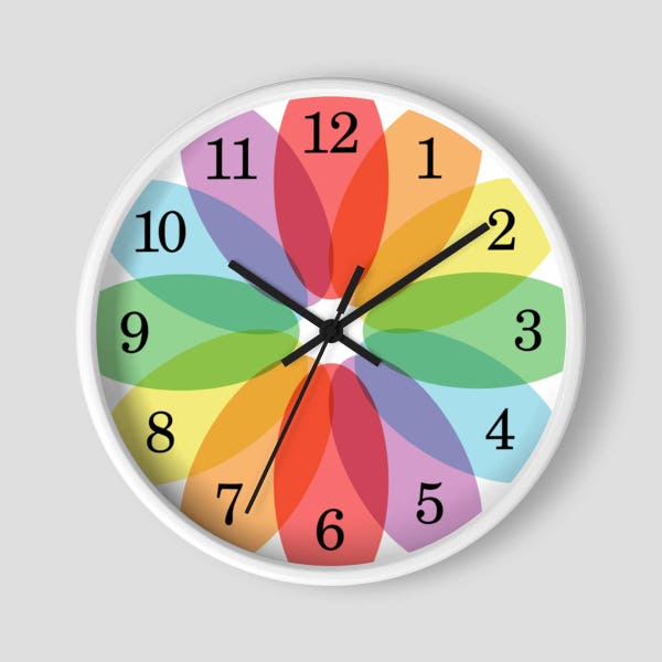 Rainbow Clock - Etsy