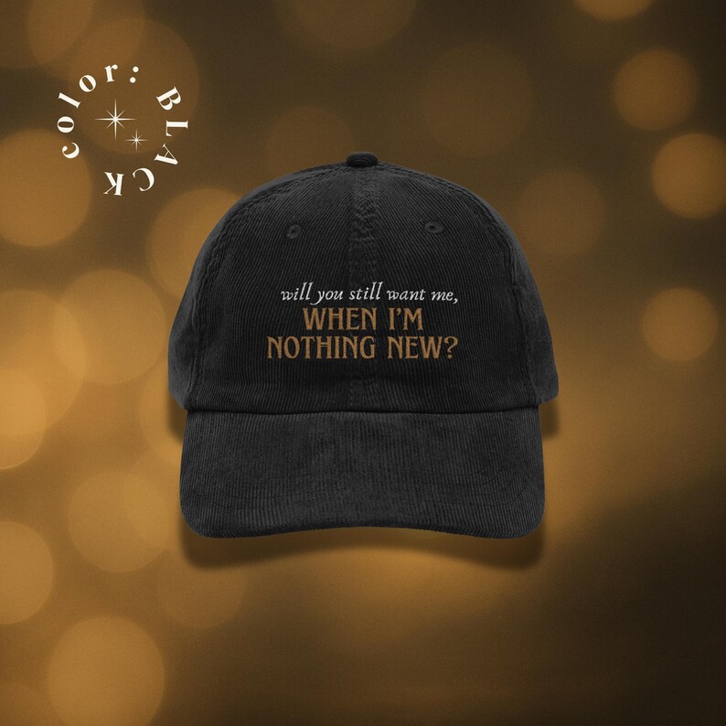 Nothing New Corduroy Hat - Sad Girl Aesthetic Baseball Cap ...